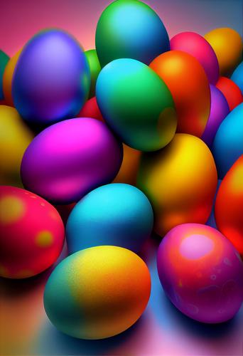 Free Download Colorful Easter Eggs Background Image