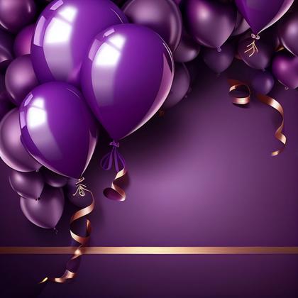 Free Download Purple Happy Birthday Card Background Image