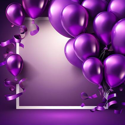 Free Download Purple Happy Birthday Card Background Image