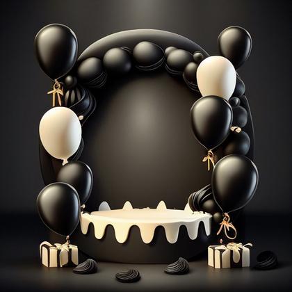 Free Download Black Happy Birthday Background Image