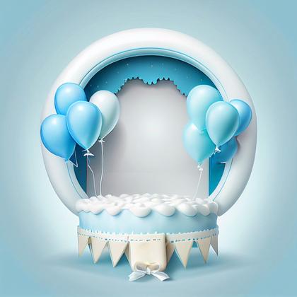 Free Blue Happy Birthday Background Image