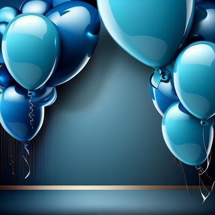 Free Blue Happy Birthday Background Image