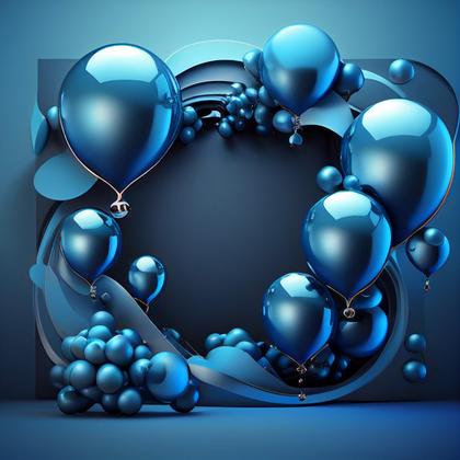 Free Download Blue Birthday Card Background Image