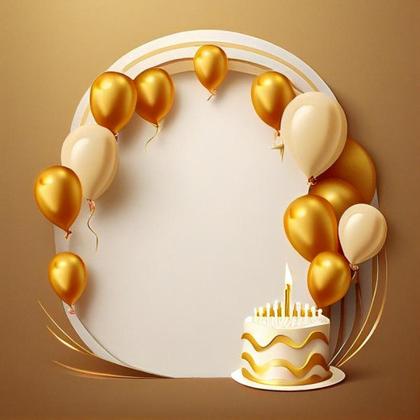 Free Download Gold Happy Birthday Card Background Image