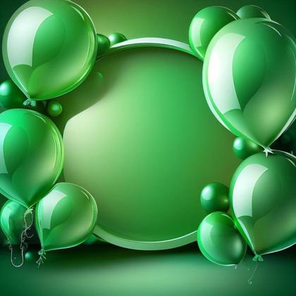 Free Green Happy Birthday Background Image