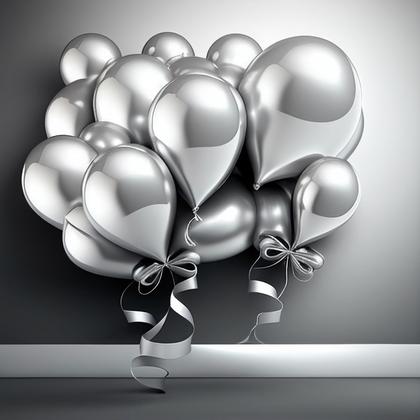 Free Download Silver Happy Birthday Card Background