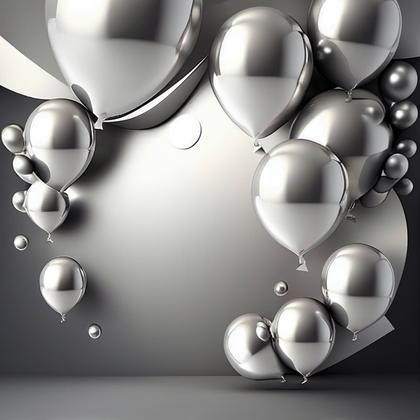 Free Download Silver Happy Birthday Background