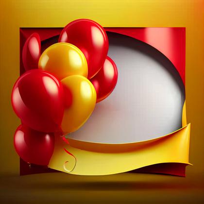 Free Download Red and Yellow Birthday Background Image
