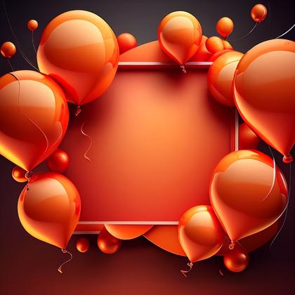 Free Red and Orange Birthday Card Background Image