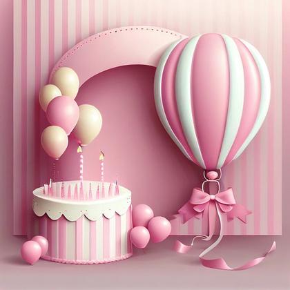 Free Download Pink Birthday Card Background