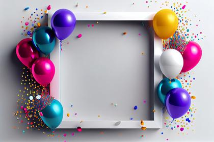 Free Colorful Happy Birthday Frame Background Image
