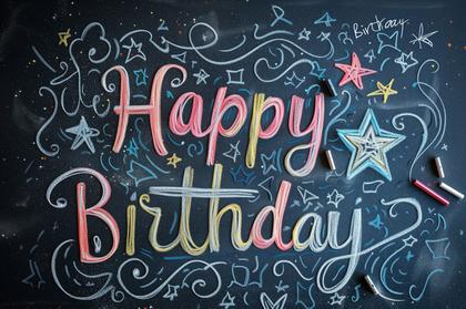 Happy Birthday Typography Chalkboard Happy Birthday Chalkboard Images