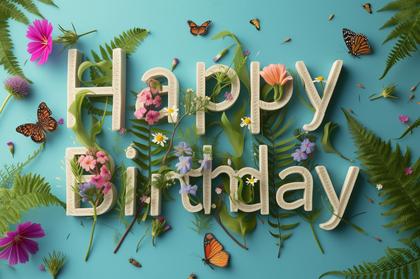 Free Autumn Leaf Happy Birthday