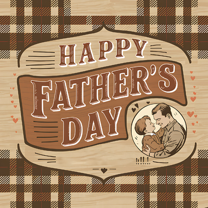 Free Happy Father’s Day Plaid