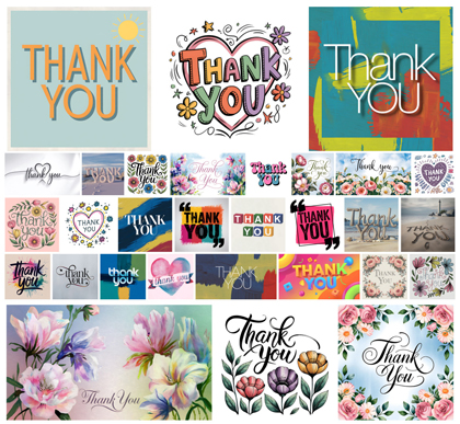 4 Thank You Design Bundles | Download High-resolution Images & Vector ...