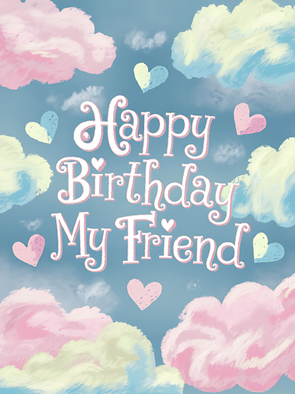 Free Happy Birthday My Friend Floral