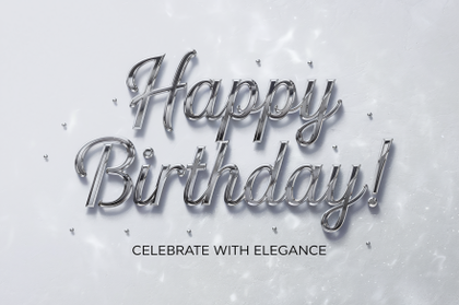 Free Happy Birthday Card with Crystal Text
