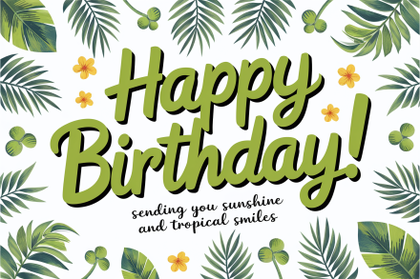 Free Watercolor Happy Birthday Card
