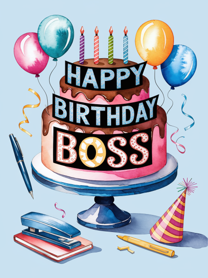 Free Happy Birthday Boss Card