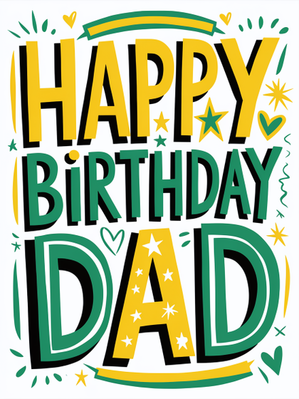 Free Download Happy Birthday Dad Card