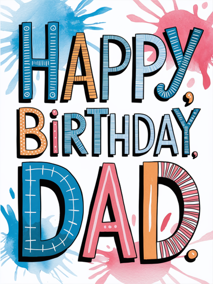 Free Happy Birthday Dad Card