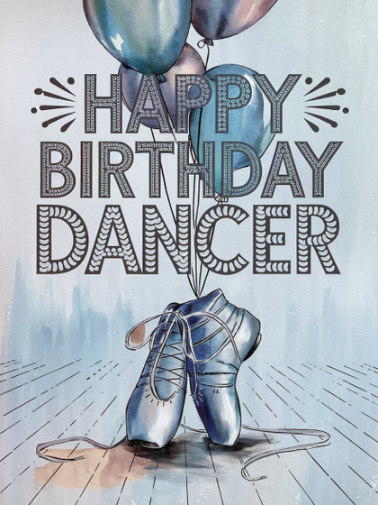 Free Happy Birthday Dancer Watercolor Illustration