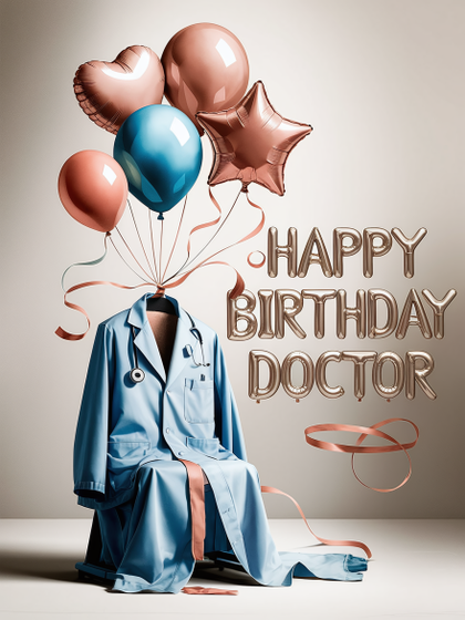 Free Download Watercolor Happy Birthday Doctor Bag