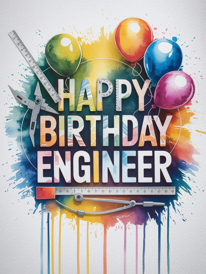Free Happy Birthday Engineer Greeting Card