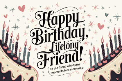 Free Happy Birthday Lifelong Friend Card