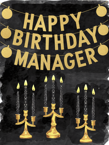 Free Download Happy Birthday Manager Card