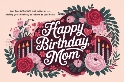 Free Happy Birthday Mom Card Design