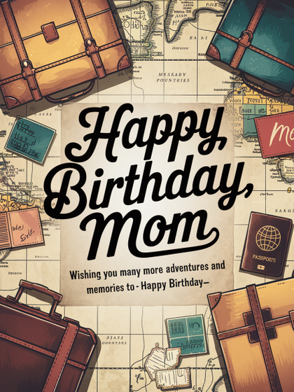 Free Happy Birthday Mom Card Design