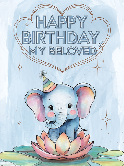 Free Watercolor Happy Birthday Card With Flowers and Bow
