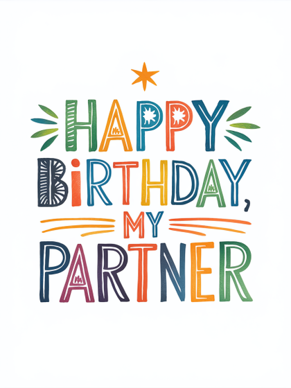 Free Watercolor Birthday Cake for Partner