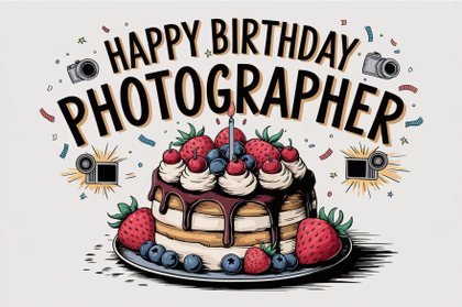 Free Download Happy Birthday Photographer Cake
