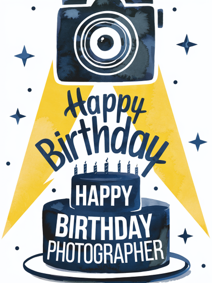 Free Happy Birthday Photographer Cake