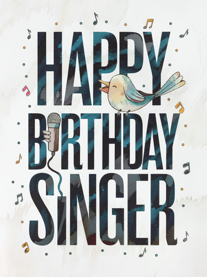 Free Happy Birthday Singer Card