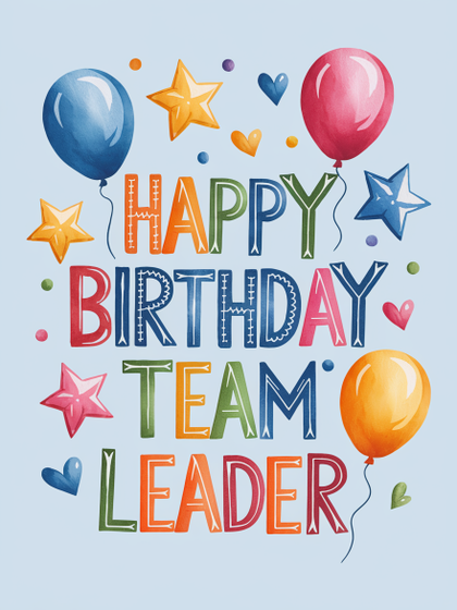 Free Happy Birthday Team Leader Banner