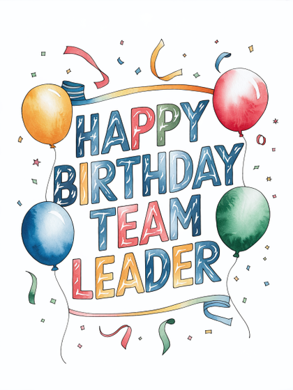 Free Happy Birthday Team Leader Banner