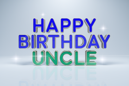 Free Happy Birthday Uncle 3D Text