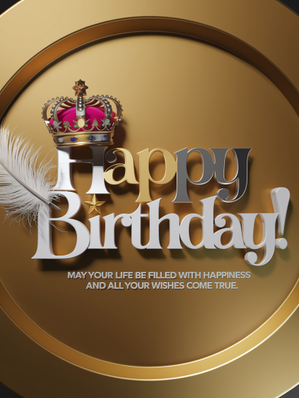 Free Happy Birthday with a Crown