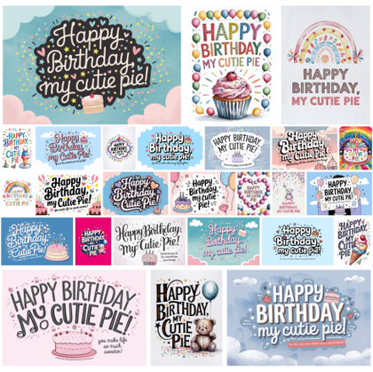 1 Happy Birthday My Cutie Pie Design Bundles | Download High-resolution ...
