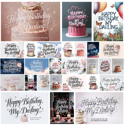 2 Happy Birthday My Darling Design Bundles | Download High-resolution ...