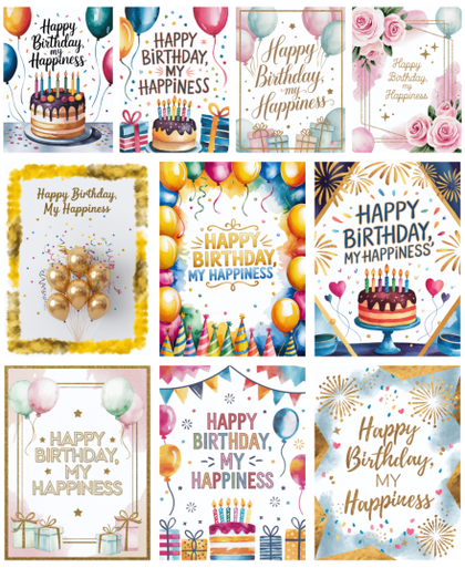 1 Happy Birthday My Happiness Design Bundles | Download High-resolution ...