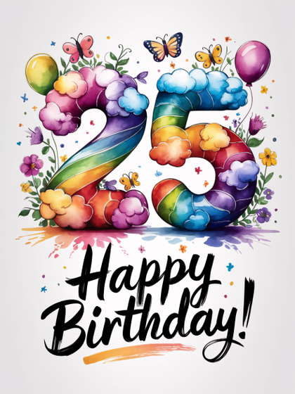 Free Download 25th Birthday Honeycomb Celebration