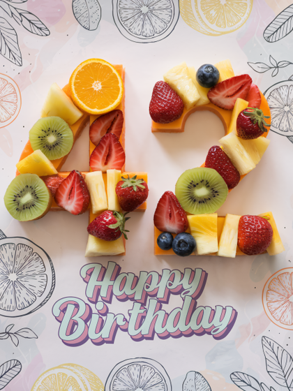 Free Happy 42nd Birthday Fruit Platter