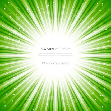 Abstract Green Starburst Background Vector