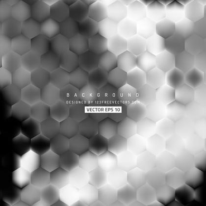 Abstract Black and Gray Hexagon Background Pattern