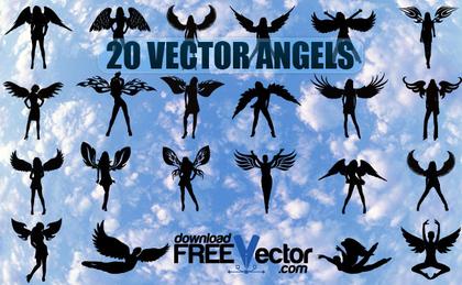 Vintage Angels Free Vector