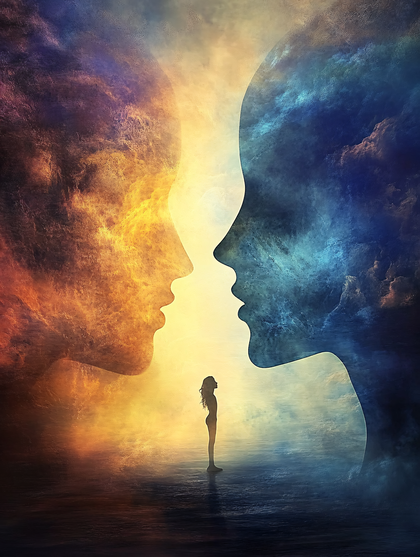 Free Download Abstract Faces Conflict Resolution Digital Art